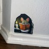 Cute Hungry Mouse Will Work for Cheese Sign in Mouse Hole Wall Decal ...