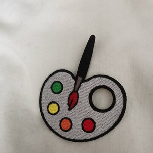 Painter Colour Palette Iron-on Patch, Artist Badge, Art Paint Patch ...