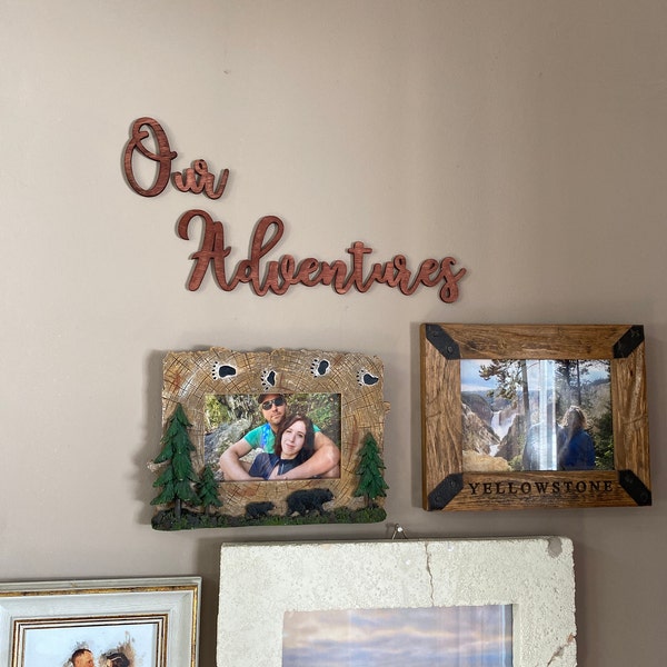 Our Adventures Sign,our Adventures Wooden Sign,adventures Sign ...