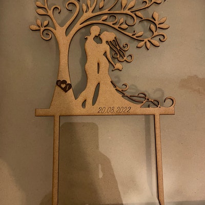 Wedding Cake Topper Svg, CNC Bride and Groom Cake Topper for Laser ...