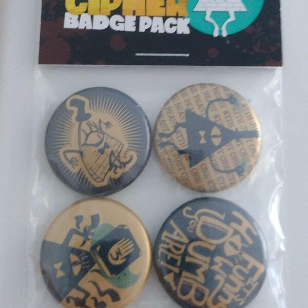 Gravity Falls: the Bill Cipher Badge Pack (with Special Shimmer Effect ...