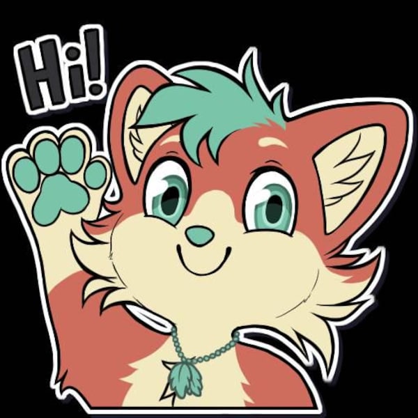 Headshot - Furry / Anthro / Fursona Con Badge - Custom Art Character ...