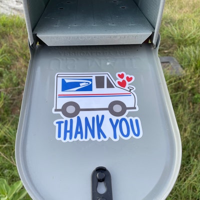 USPS Thank You Mailbox Sticker, Mailman Thank You Sticker - Etsy