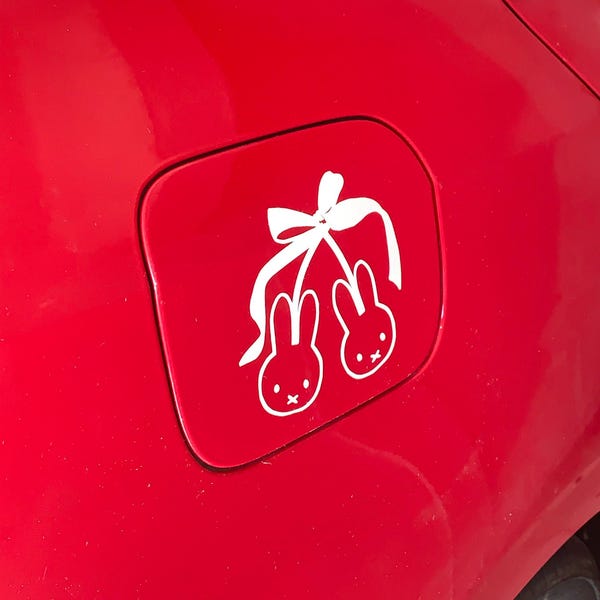 Mifffy Bunny Tramp Stamp Decal Cute Car Sticker Cute Bumper Sticker ...