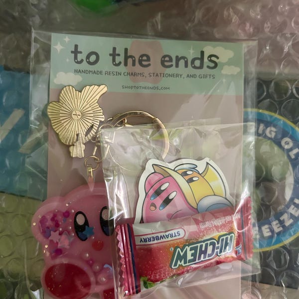 Kawaii Ponyo Inspired Resin Shaker Charm Phone Grip Keychain Badge Reel ...