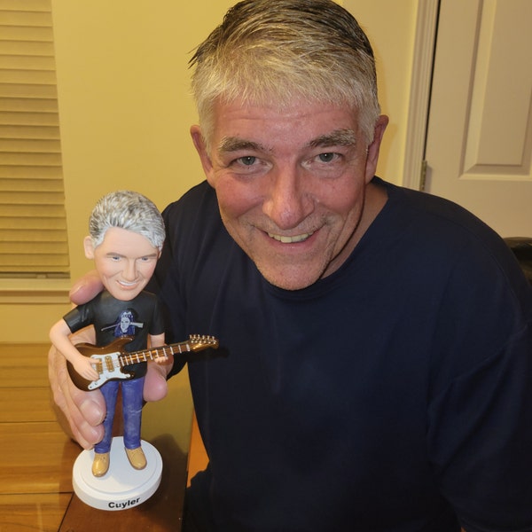 Custom Bobblehead Guitar Player, Personalized Gift for Guitar Player ...