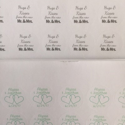 108 .75 Personalized Wedding Labels Candy / Hershey Kiss / Favors ...