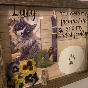 Pet Memorial Shadowbox Pet Memorial Dog Memorial Cat - Etsy