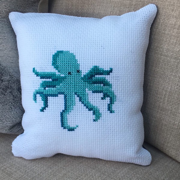 Octopus Cross Stitch Kit - Beginners Cross Stitch Kit - Mini Cross ...