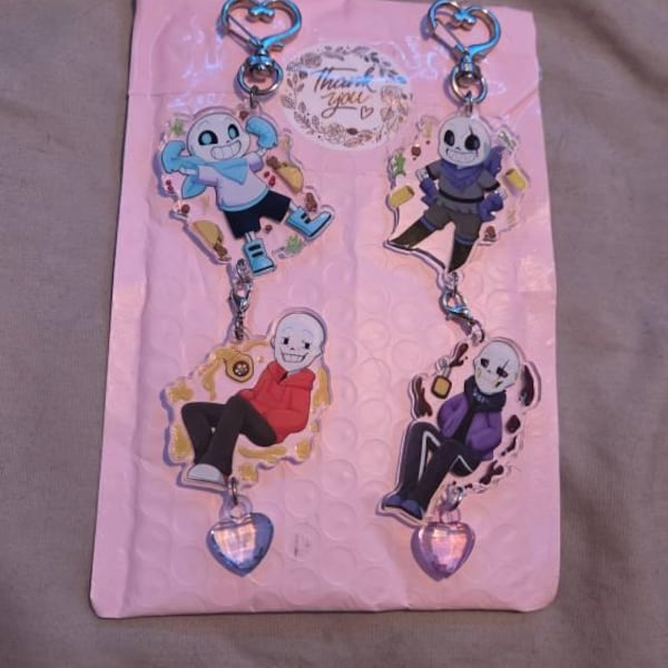 Undertale AU Linked 6.5" Acrylic Charm (individual Charms 2") - Etsy