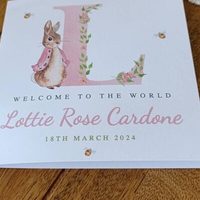 Daughter 1st Birthday Card, Personalised Girl First Birthday Card ...