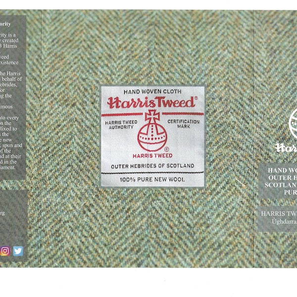 Harris Tweed Fabric – Brown Herringbone Pure Wool, Craft & Upholstery ...