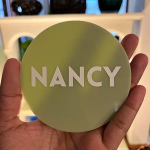 Stone, Oval Name Cards Acrylic Laser Personalised, Individual Guests ...