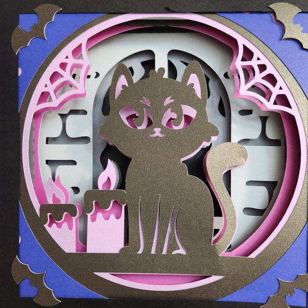 Blank Square Shadow Box Frame SVG for Layered Artwork Paper Art. 3d ...