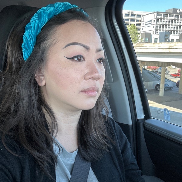 Burnt Orange Leather Padded Headband Rust Leather Padded Headband ...