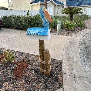 Custom Handmade Wooden Flamingo Mailbox - Etsy