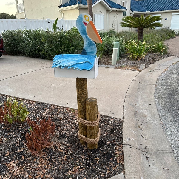 Classic Handmade Wooden Short Head Pelican Mailbox - Etsy