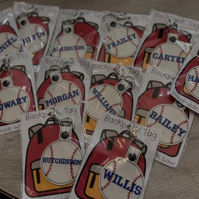 Kids' Bag Tags, Keychain Name Tags for Backpacks, Snack Bags, Lunch ...