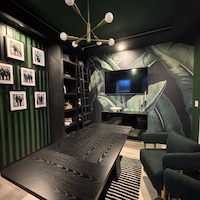 Teal Abstract Wallpaper With Colorful Flowers| Wall Decor | Home ...