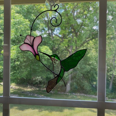 Hummingbird Stained Glass Window Hangings Hummingbird Gift - Etsy