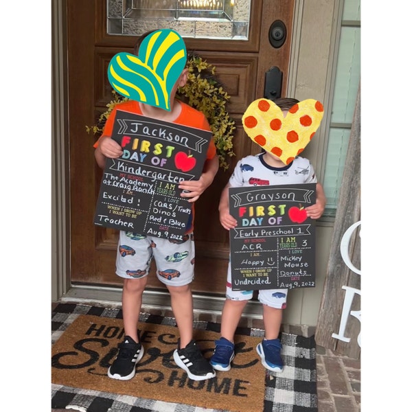 Reusable 2-in-1 First & Last Day of School Sign, First Day of School ...