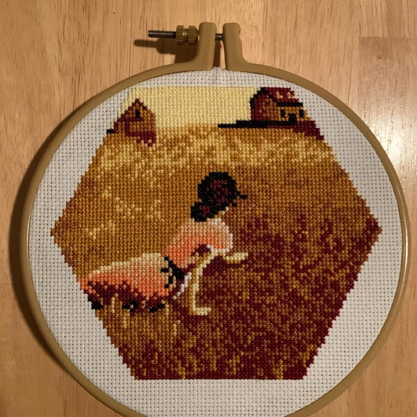 Hex-art Wyeth Christina's World Cross Stitch Pattern, Modern Fine Art ...