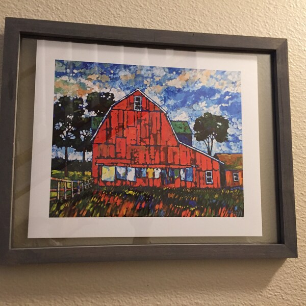 The Big Red Barn (print) - Etsy