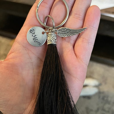 Tassel Horse Hair Key Chain With Personalized Name Charm by Equine ...