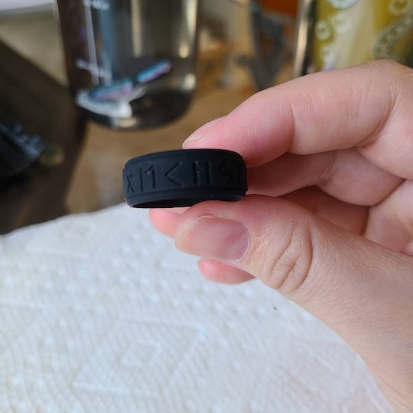 Custom Engraved Silicone Ring for Men Women, Personalized Silicone ...