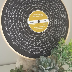 Personalised Song Sheet Music Notes Lyrics Print 1st, 2nd Anniversary ...