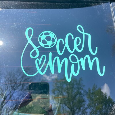 Soccer Mom Decal, Decal for Soccer Mom, Sports Mom Decal, Decal for Mom ...