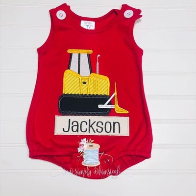 Bulldozer Applique Design. Bulldozer Embroidery Design. Dozer Applique ...