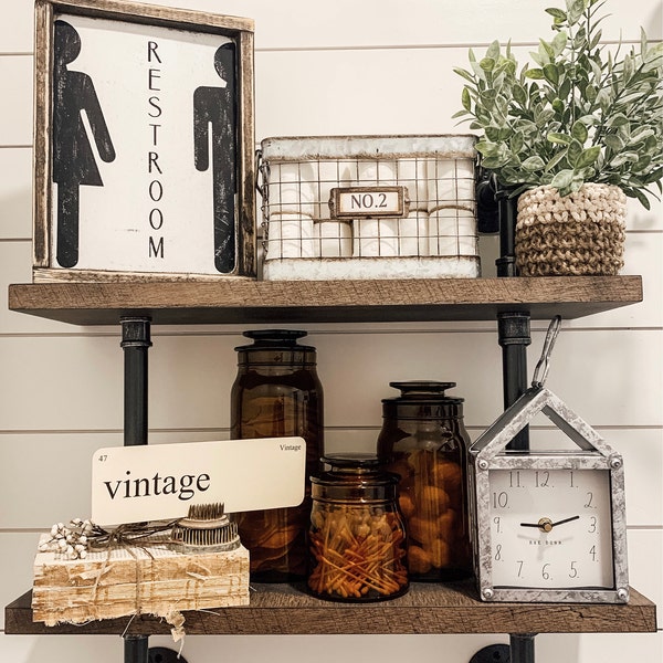 FARMHOUSE Flash Cards LARGE Vintage Inspired Word Flashcard SET of 8 ...