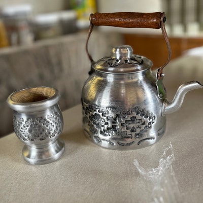 Personalized Mate algarrobo Yerba Mate Cup Bombilla Bamboo Straw Wood ...