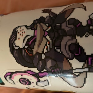 Overwatch 2 Ashe Pixel Spray Vinyl Sticker Decal, Laptop, Phone, Gaming ...