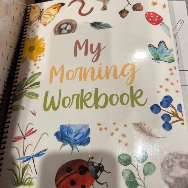 Morning Menu Homeschool Preschool Workbook Kindergarten Prep Watercolor ...