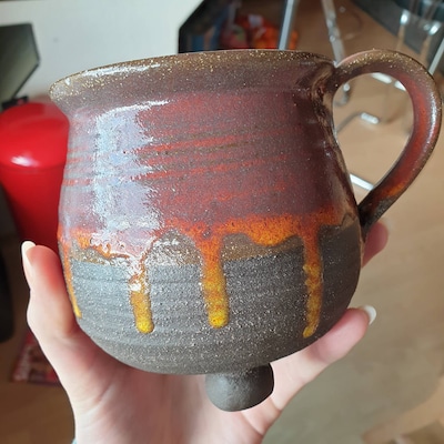 Ceramic Cup Cauldron With Feet in Various. Colours - Etsy
