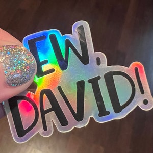 HOLOGRAPHIC or Matte Vinyl Sticker, Decal, Waterproof, David Rose ...