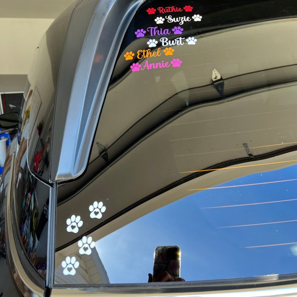 Personalized Cat Silhouette Decal, Customized With Pet Name, Kitten ...