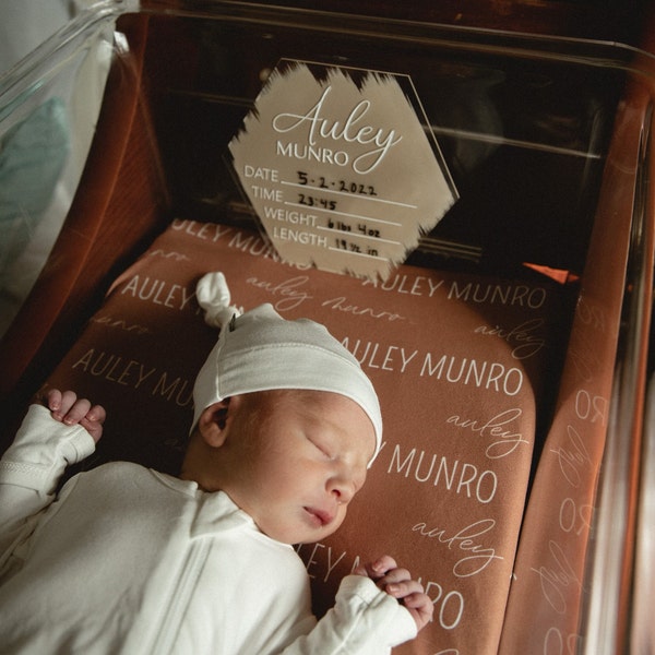 Acrylic Newborn Baby Birth Announcement Birth Announcement Sign Birth ...