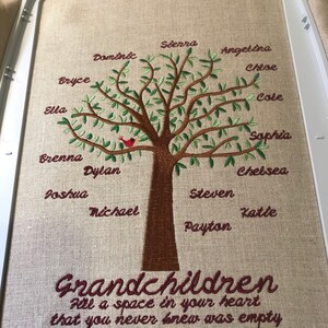 Family Tree Digitized Machine Embroidery Design Fully Embroidered With ...