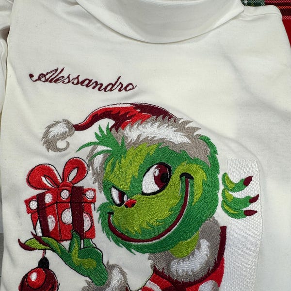 Grinch Embroidery Design, Christmas Machine Embroidery Design, 9 Sizes ...