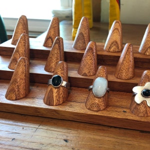 Oval Wood Ring Display - Etsy