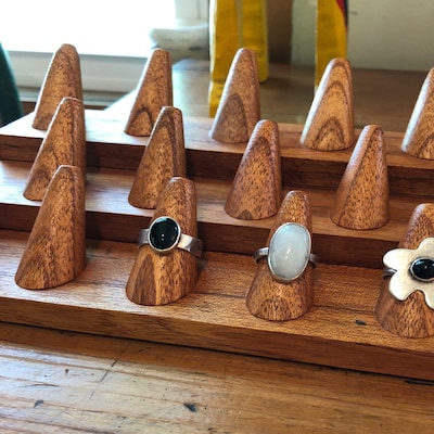 Oval Shap Wood Necklace Display - Etsy