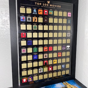 100 Anime Scratch off Poster Top Japanese Animation of All | Etsy