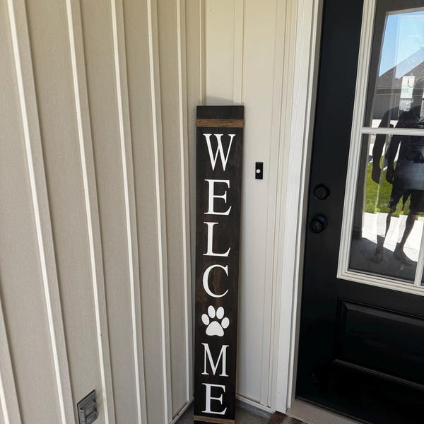 Front Porch Welcome Sign - 5 Foot Welcome Sign - 4 Foot Welcome Sign ...