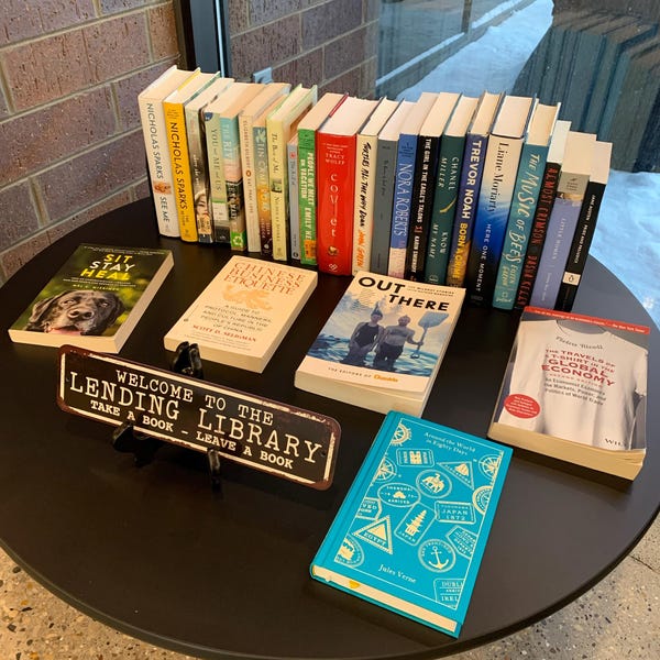 Lending Library Sign - Reading Community Share Library Sign - Book ...