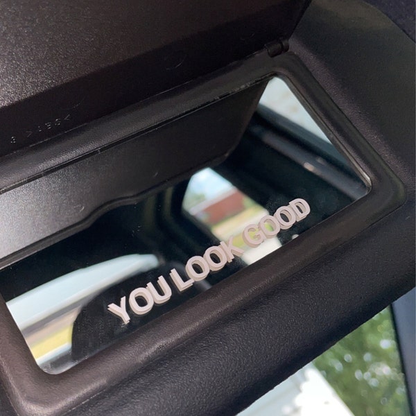 Car Mirror Decal, You Look Good Car Mirror Sticker, Rear View Mirror ...