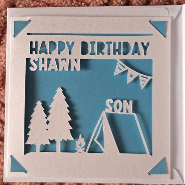 Formula One Happy Birthday Personalised Papercut Card, Formula 1 ...