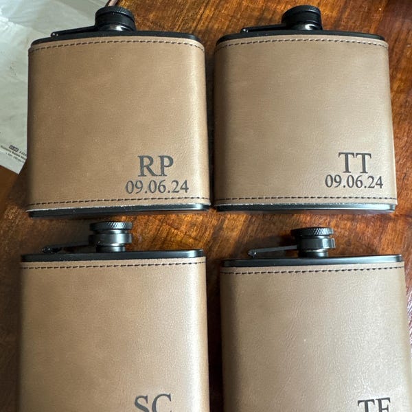 Personalized Flask for Men, Leather Flask, Flask Personalized, Flask ...